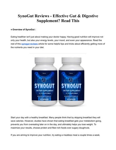 SynoGut Supplement Reviews 2025: Honest Customer Feedback & Gut Health ...